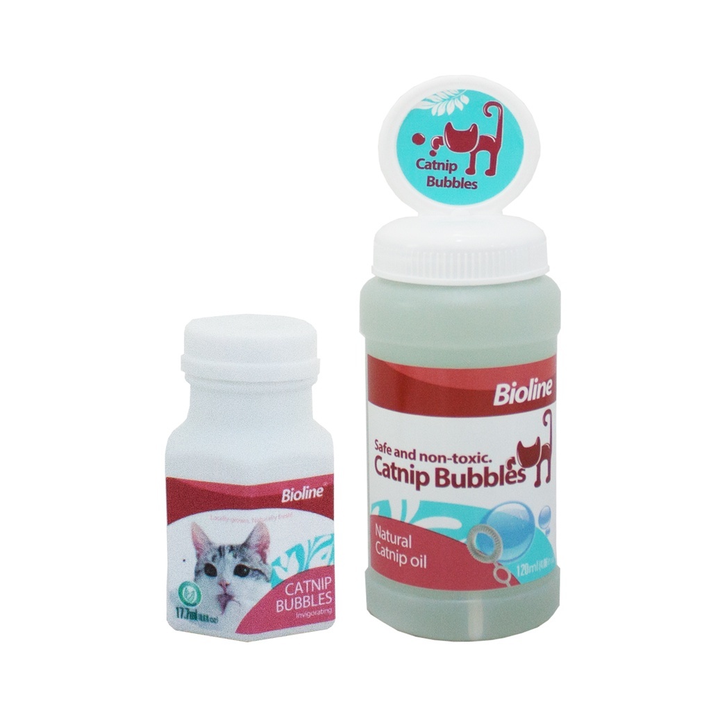 ของเล่นแมว แคทนิปเป่าฟองอากาศ แคทนิปบับเบิ้ล Bioline Catnip Bubble | Shopee Thailand