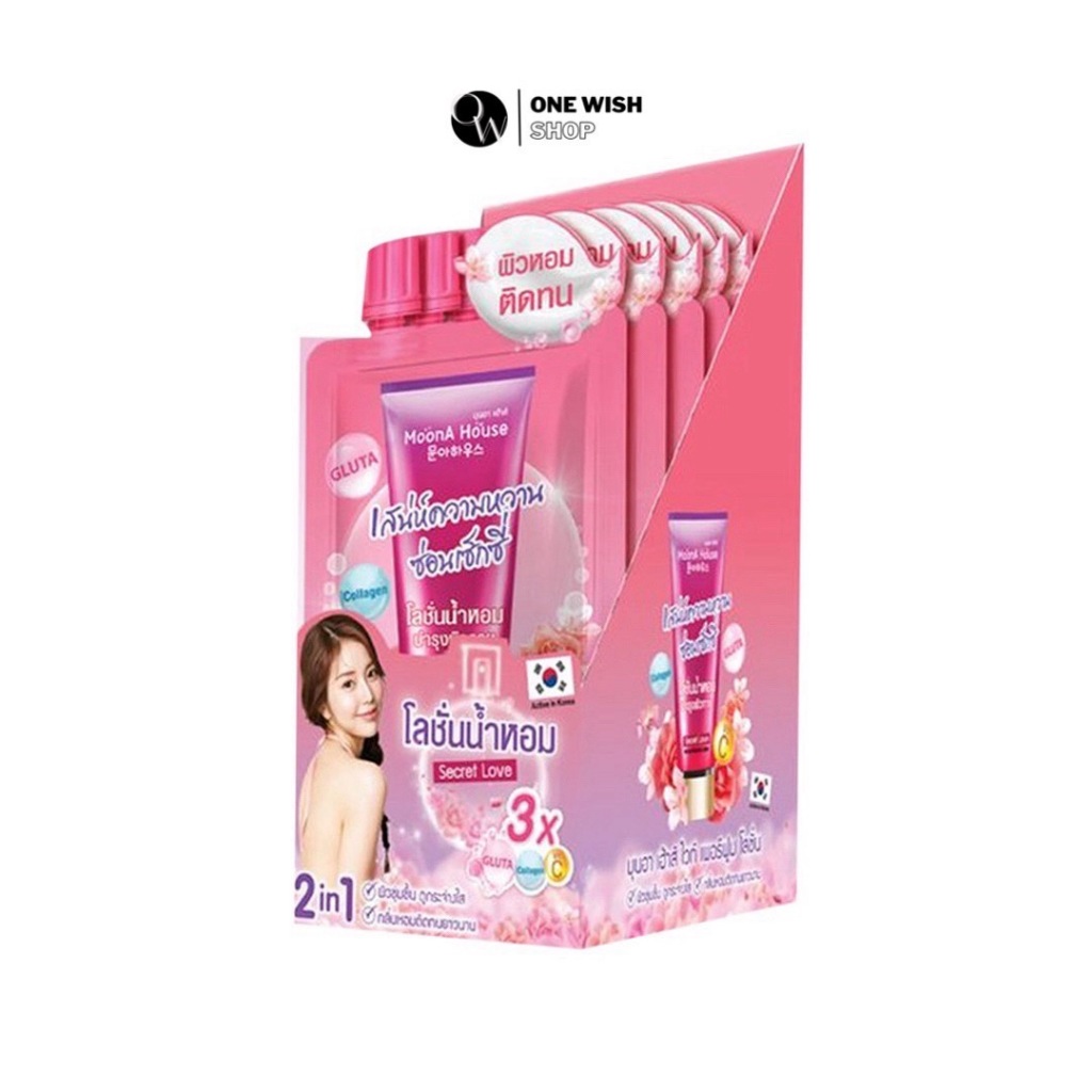 (ยกกล่องx6ซอง) มุนอาเฮ้าส์ ไวท์ เพอร์ฟูม โลชั่น MoonA House White Perfume Lotion | Shopee Thailand