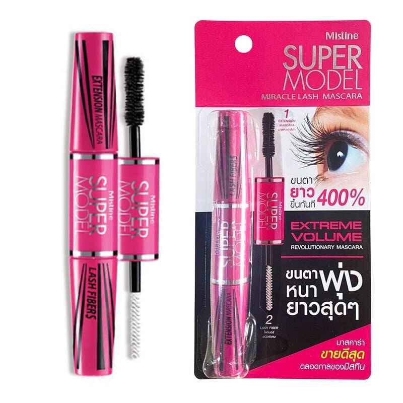 Mistine Super Model Miracle Lash Mascara มิสทีน มาสคาร่า 2 หัว 5.5g. | Shopee Thailand