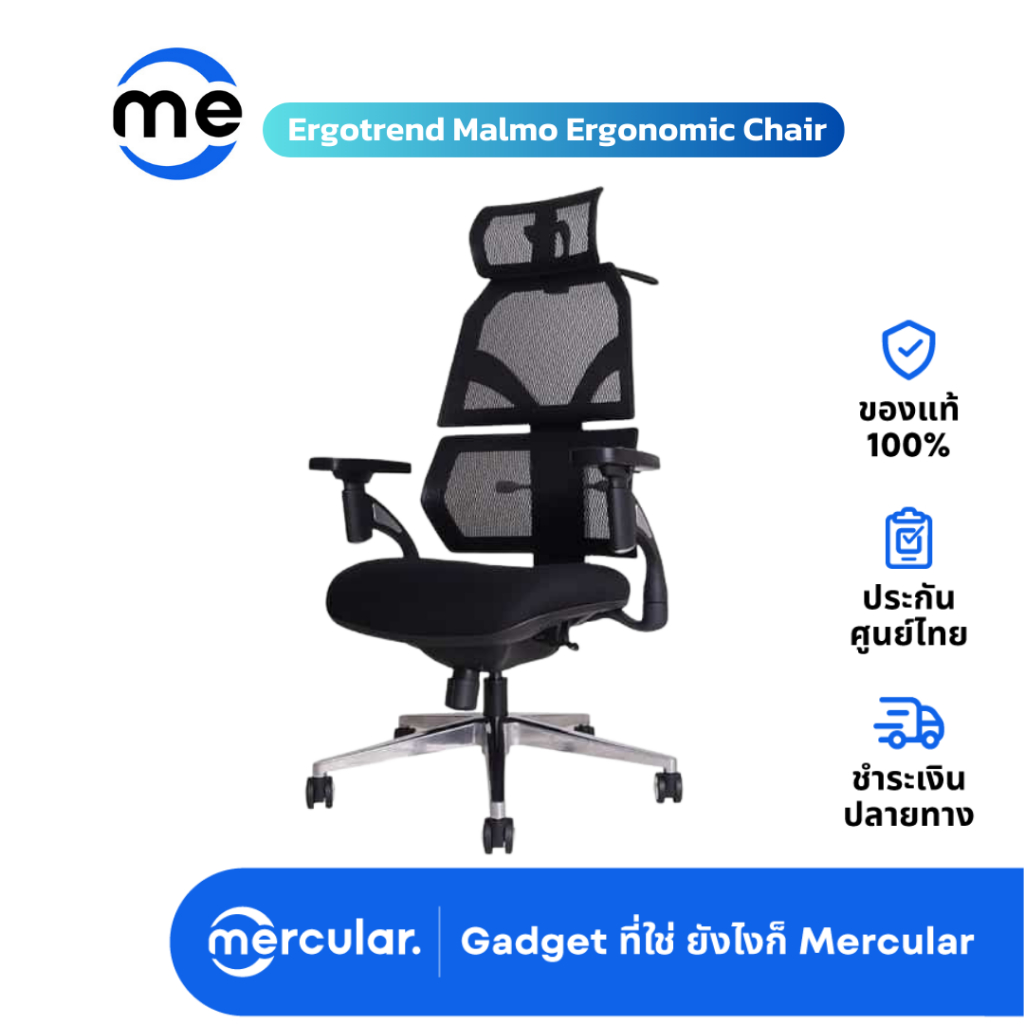 เก้าอี้เพื่อสุขภาพ Ergotrend Malmo Ergonomic Chair | Shopee Thailand