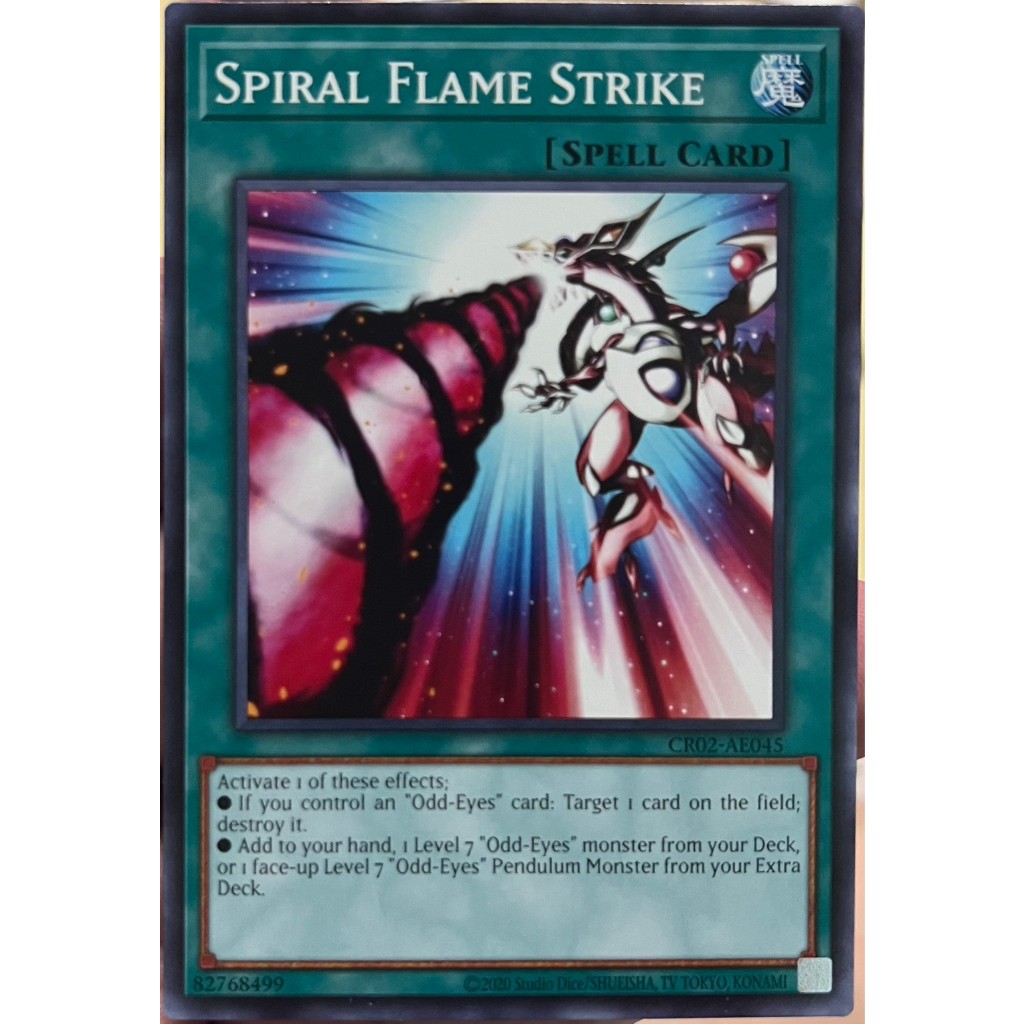 Yugioh Asia-Eng [CR02-AE045] Spiral Flame Strike (Common) การ์ดยูกิแท้ถูกลิขสิทธิ์ | Shopee Thailand