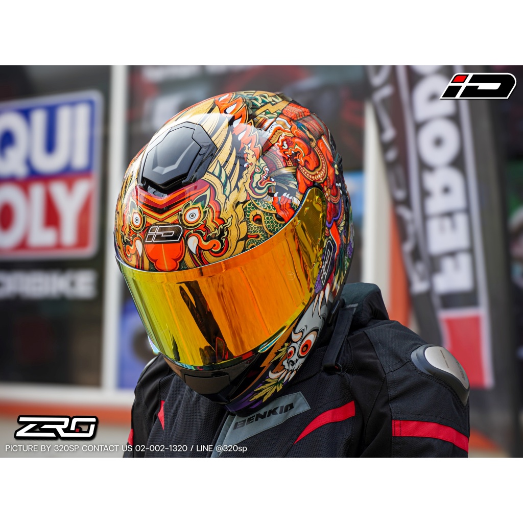 หมวกกันน็อค ID ZRO | 6 ลายใหม่ล่าสุด มีแว่นด้านใน ECE22.06 ส่งไว ...
