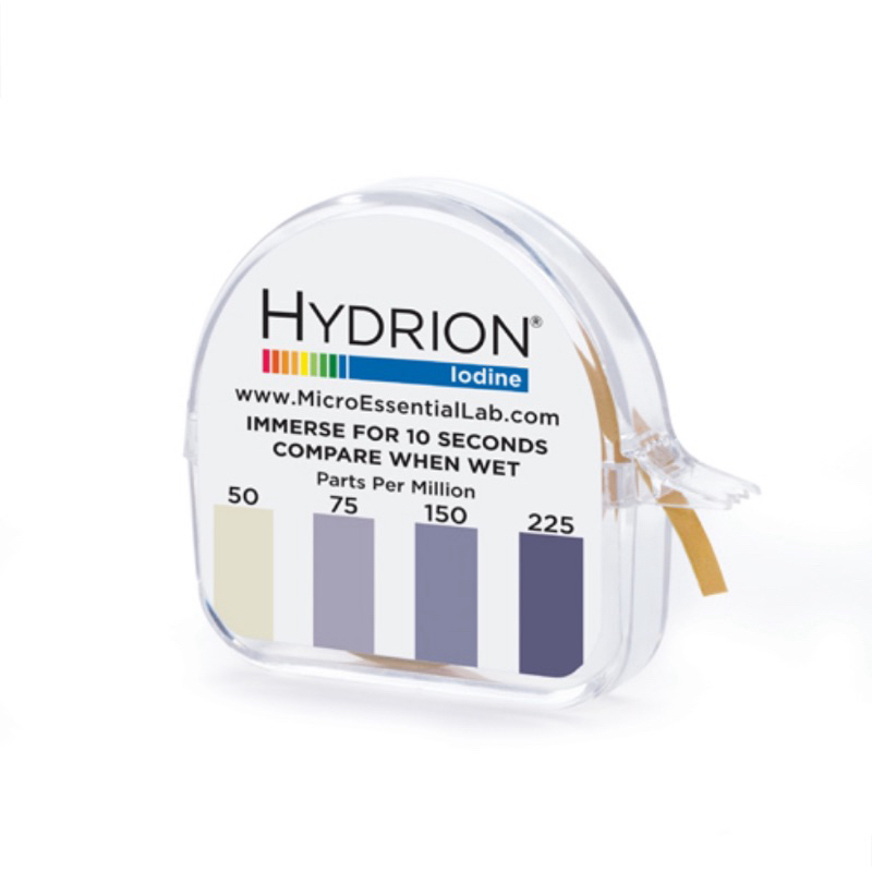 Hydrion Iodine test paper กระดาษวัดค่าไอโอดีน แบบม้วน ช่วง 50 - 225 ppm ...