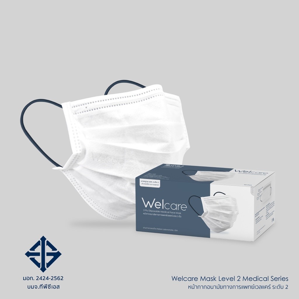 Welcare Mask Level 2 Medical Series หน้ากากอนามัยทางการแพทย์เวลแคร์ ...