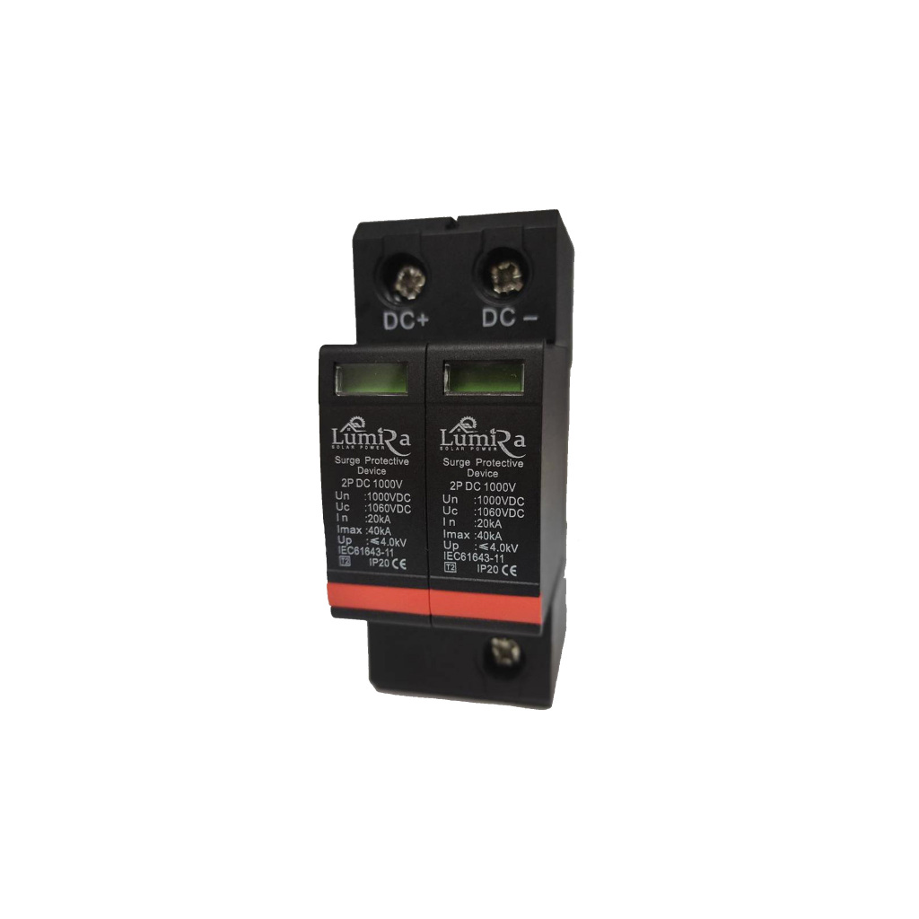 SPD เบรคเกอร์ กันฟ้าผ่า Surge Protector DC 12V Solar Cell LUMIRA 2P ...