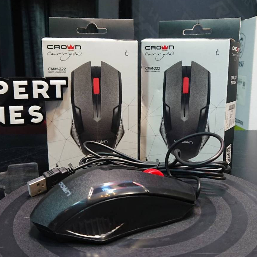 CROWN CMM-222 WIRED USB MOUSE 1000DPI | Shopee Thailand