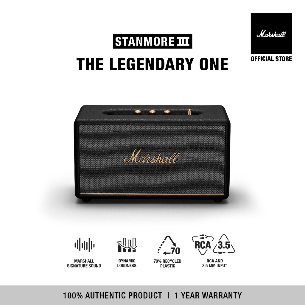MARSHALL Stanmore III bluetooth black - รับประกัน 24 เดือน + ส่งฟรีทั่ว ...