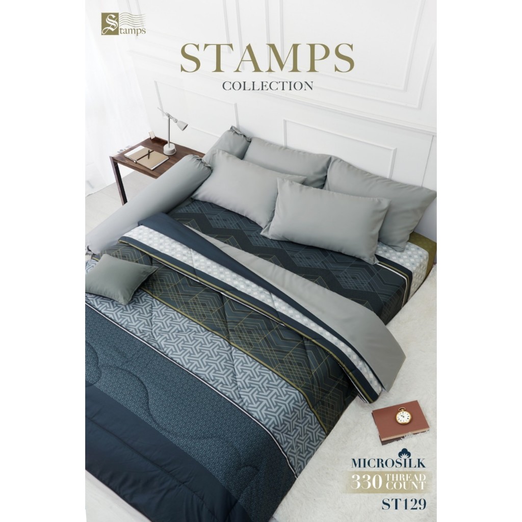 ชุดผ้าปู (ไม่รับผ้านวม) เครื่องนอนแสตมปส์ Stamps ST130 ( ลายใหม่ปี 2024) | Shopee Thailand