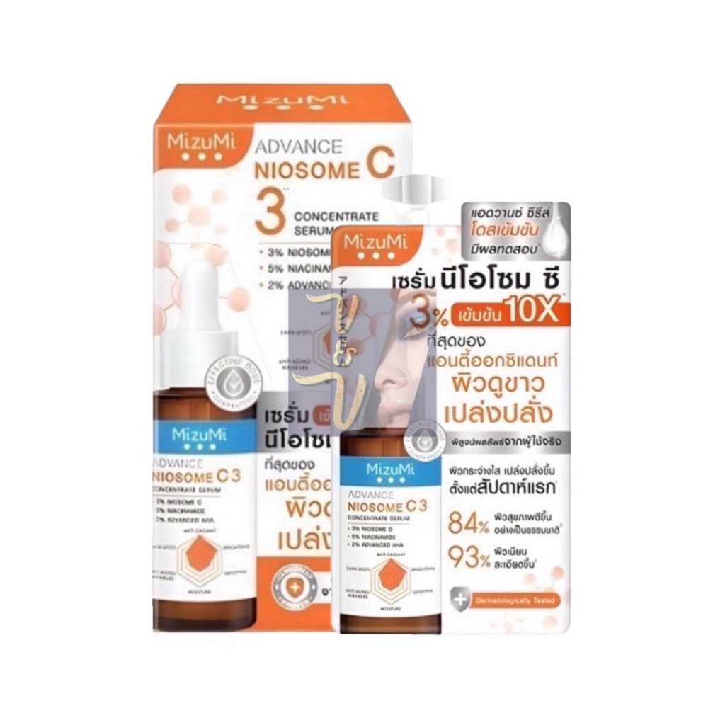 (กล่อง6ซอง) MizuMi Advance Niosome C Concentrate Serum มิซึมิ นีโอโซม ...