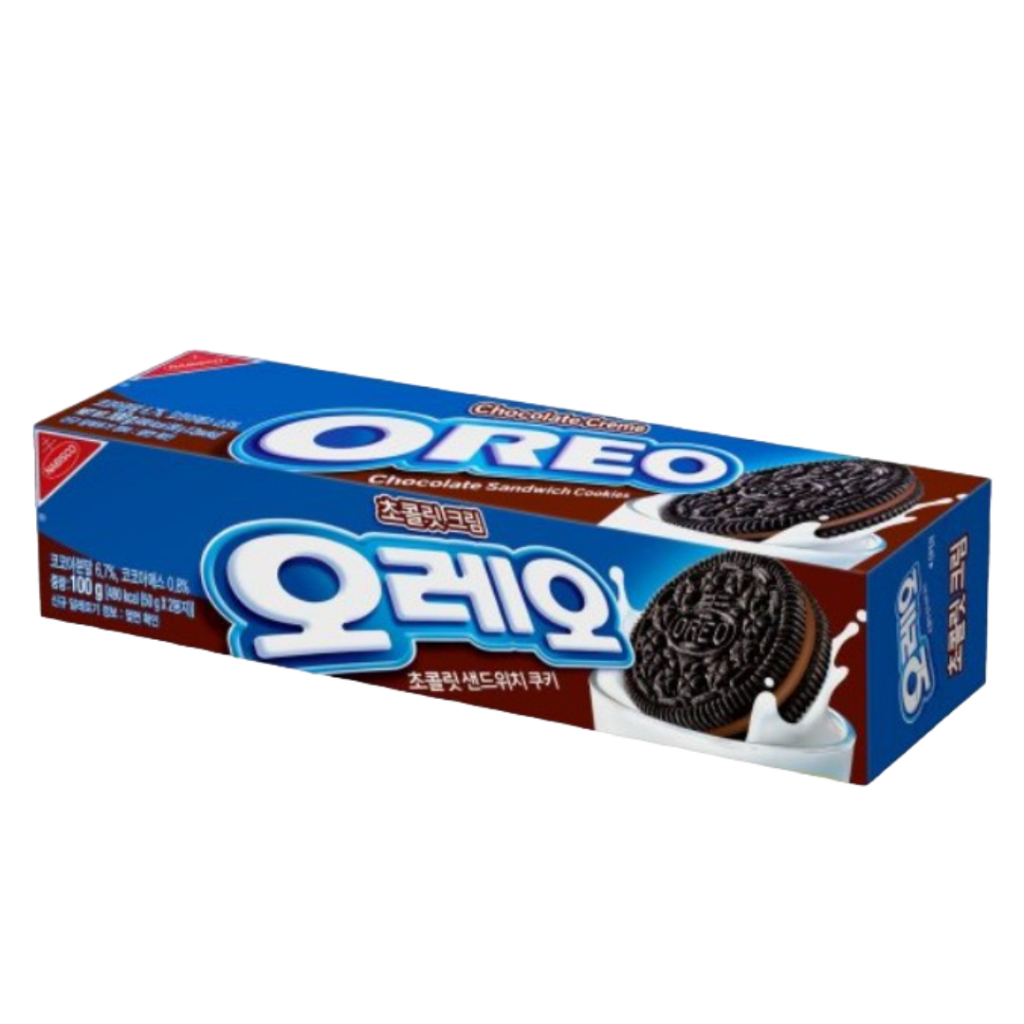Oreo Chocolate Cream Cookie 100 g ขนมคุกกี้สอดไส้ช็อกโกแลตครีม 오레오초콜릿크림 ...