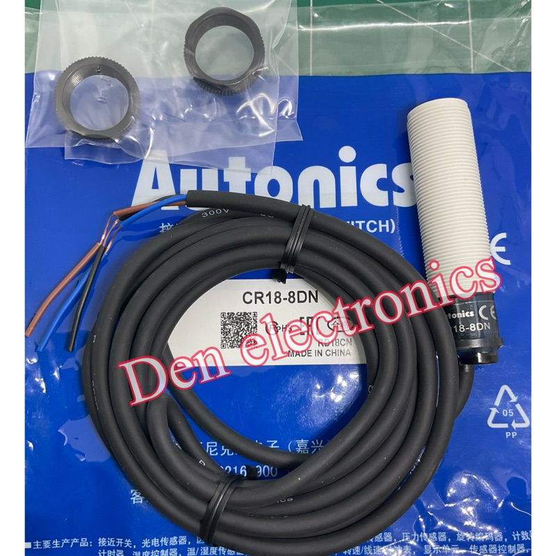 เซ็นเซอร์CR18-8DN. sensor เซ็นเซอร์ Capacitive Proximity sensor Size M18 3สาย ชนิด NPN-NO ...