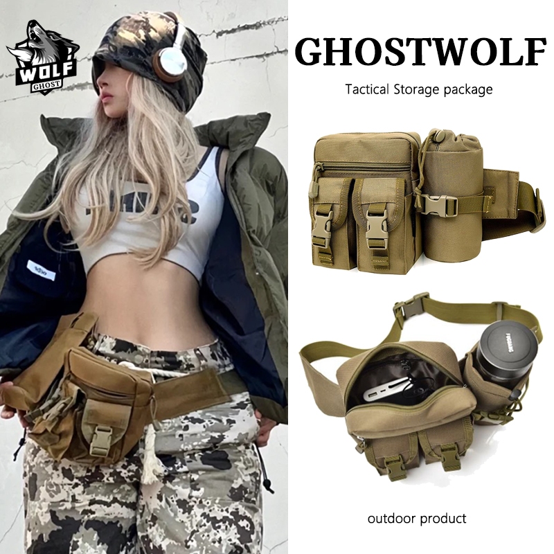 Ghostwolf กระเป๋าคาดเอว กระเป๋าคาดอก กันน้ำ กระเป๋าสไตล์ทหาร Tactical bags | Shopee Thailand