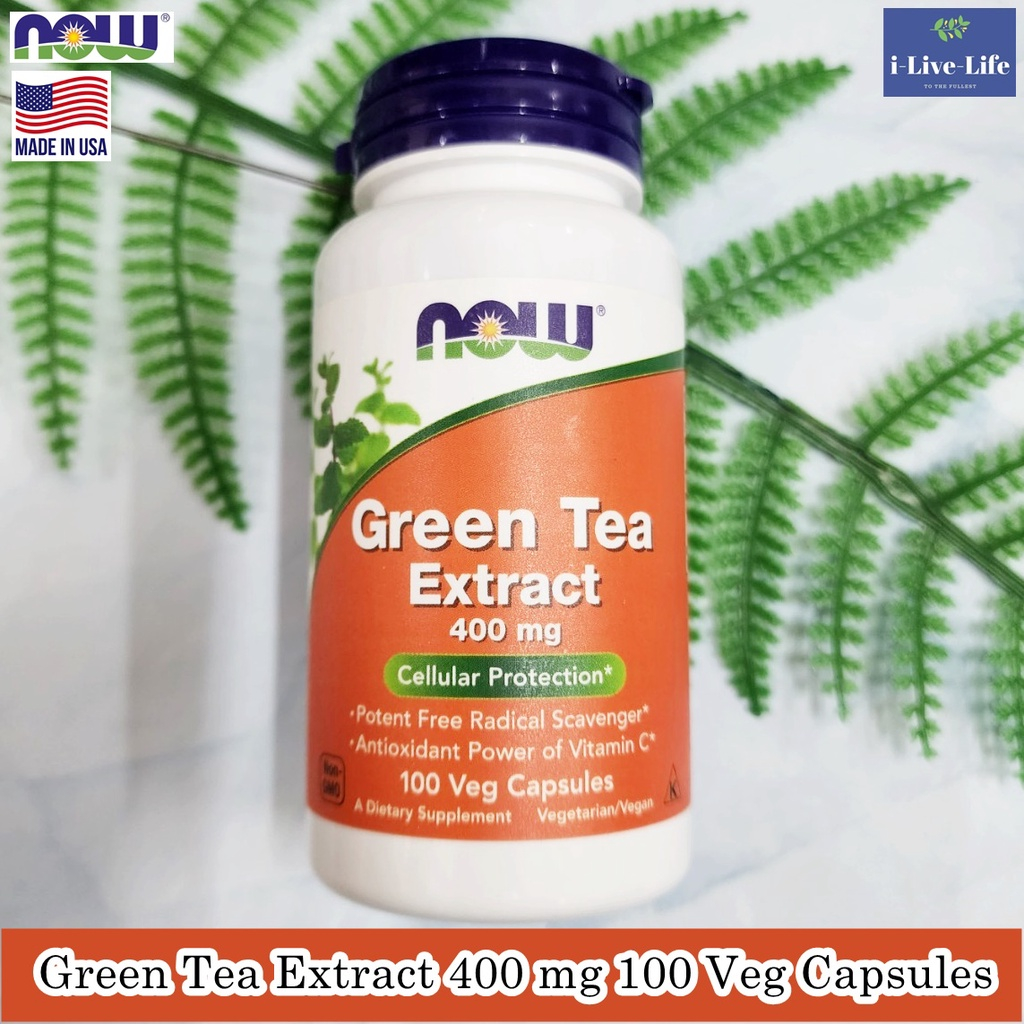 25% Sale! EXP: 12/2025 NOW Foods - Green Tea Extract 400 mg 100 Veg ...
