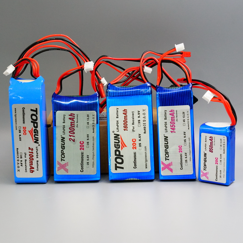 TOPGUN(LiFePo4) หลายขนาด 850mA_1450mA_1600mA_2100mA สำหรับใส่รีโมท หรือ ...