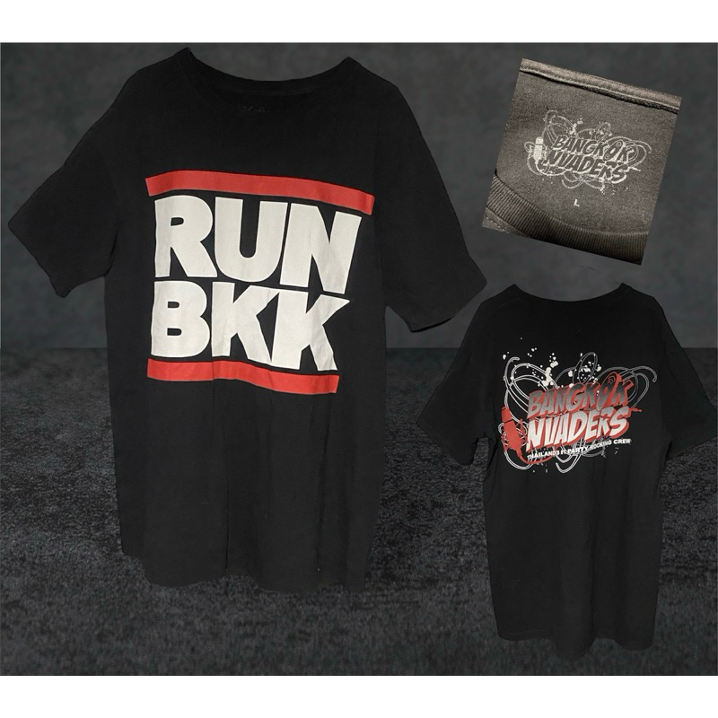 เสื้อยืด RUN BKK เสื้อแบรนด์สตรีท | Shopee Thailand