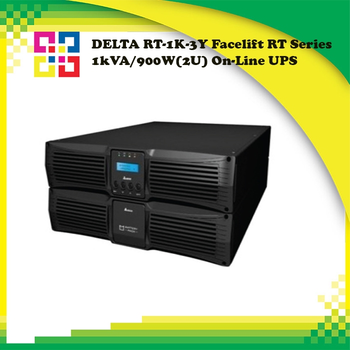 DELTA RT-1K-3Y Facelift RT Series 1kVA/900W(2U) On-Line UPS | Shopee ...