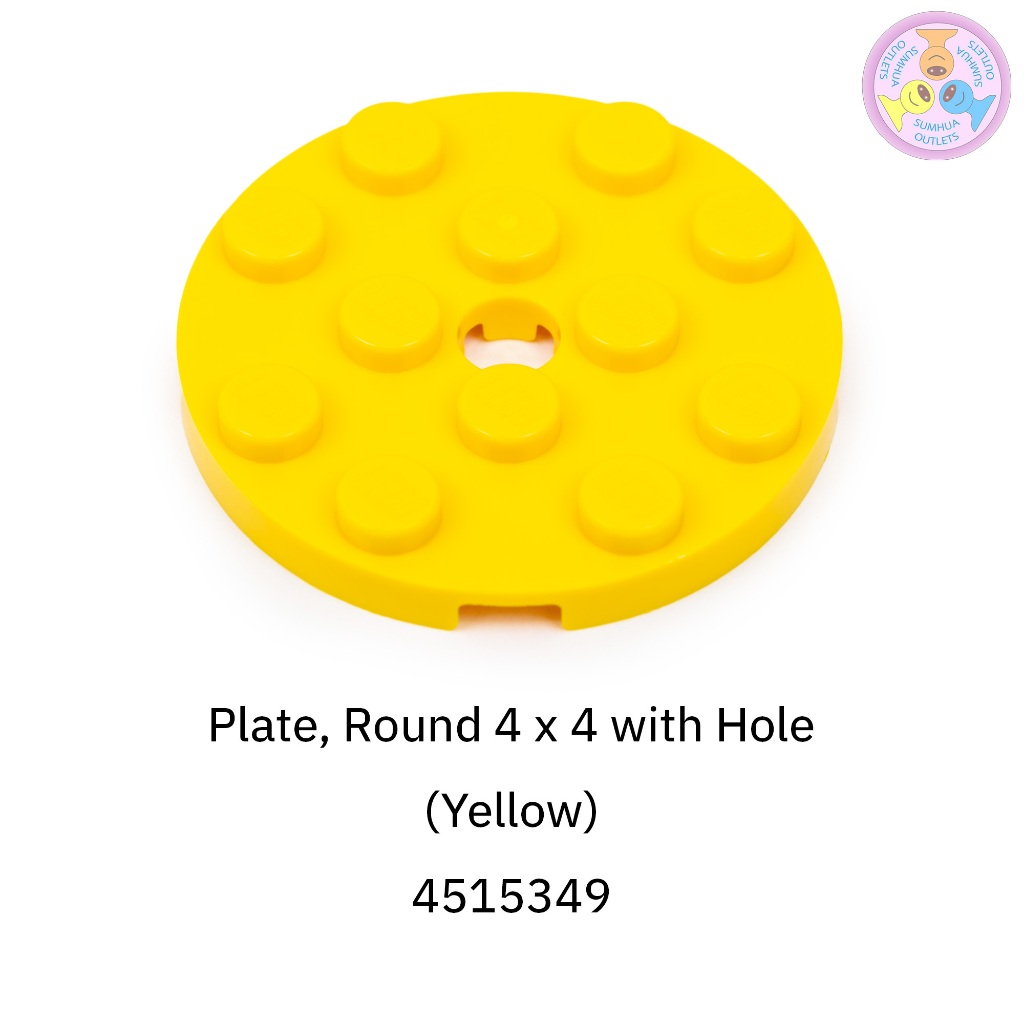 ชิ้นส่วน เลโก้ LEGO Part No. 60474, Plate, Round 4 x 4 with Hole, 1 ...