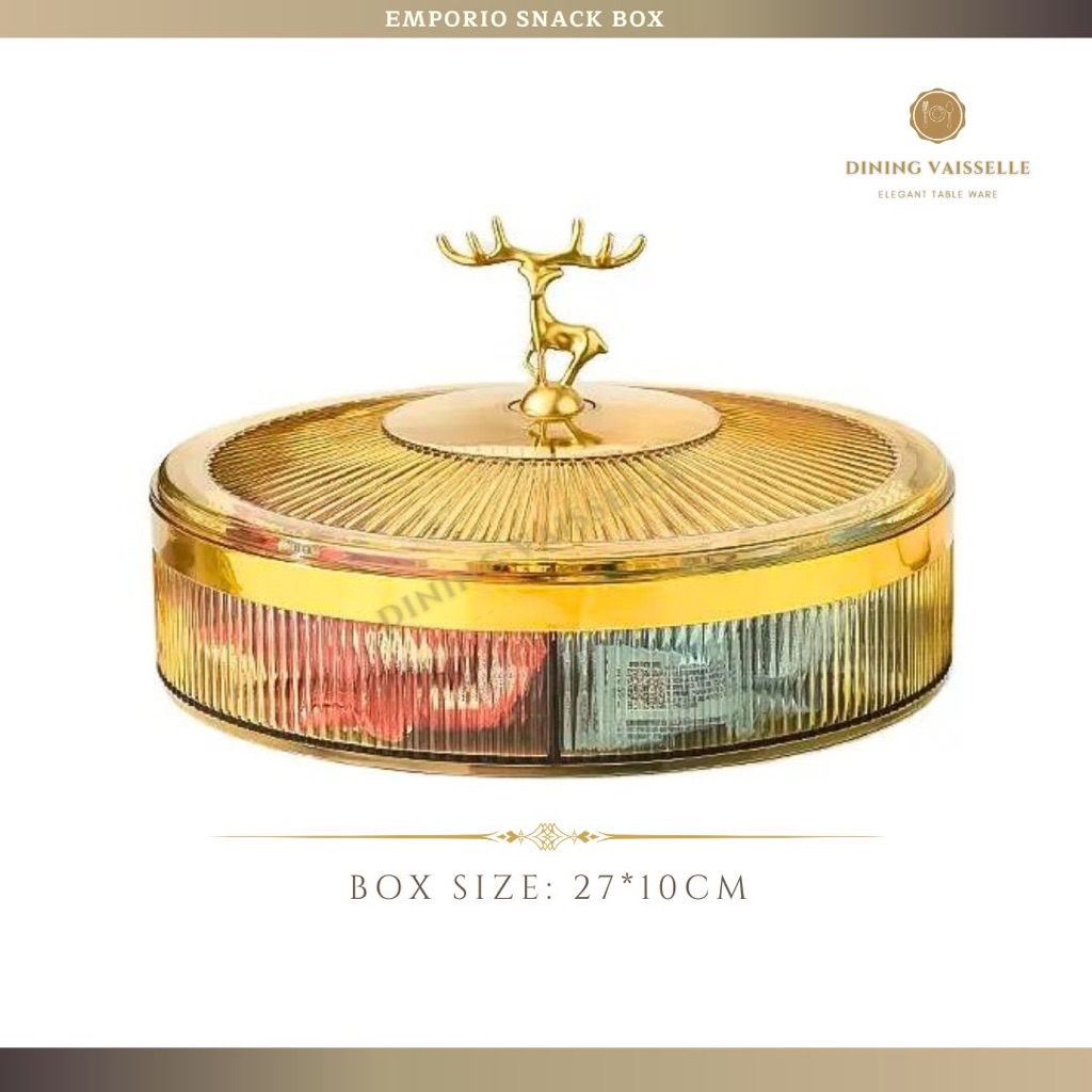 Emporio Snack Box กล่องใส่ขนม Snackเสิร์ฟ 1ชั้น 27*10cm Luxury European ...