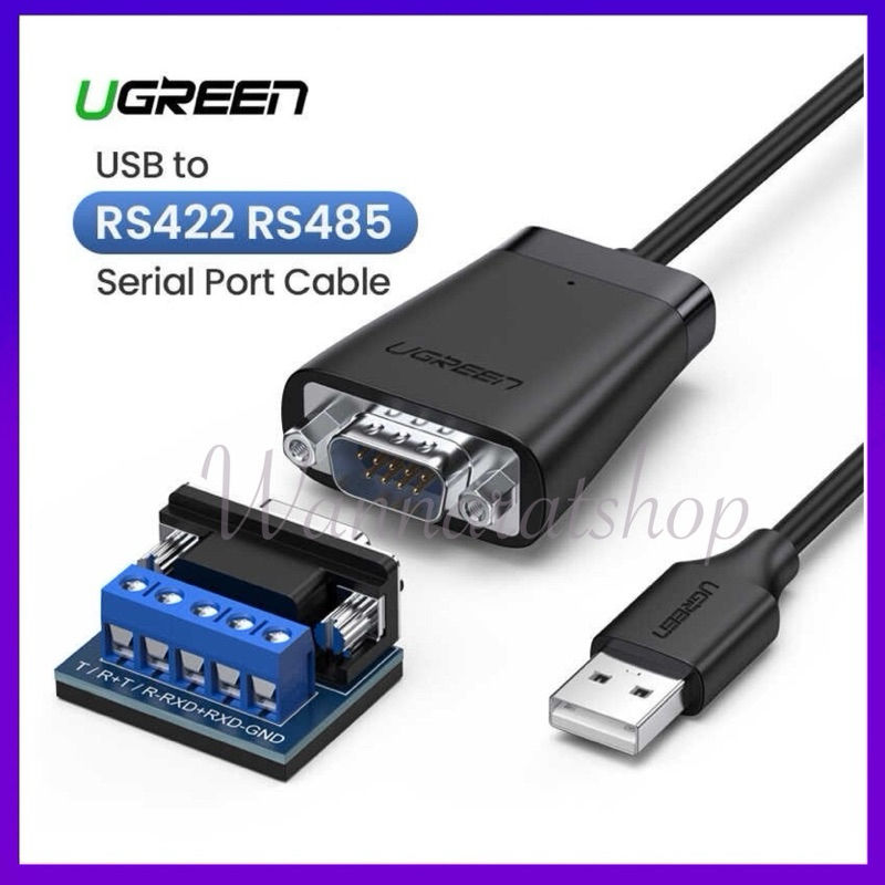 UGREEN USB to RS422 RS485 Serial Port Converter Adapter Cable DB9 Male FTDI Chip Supports ...