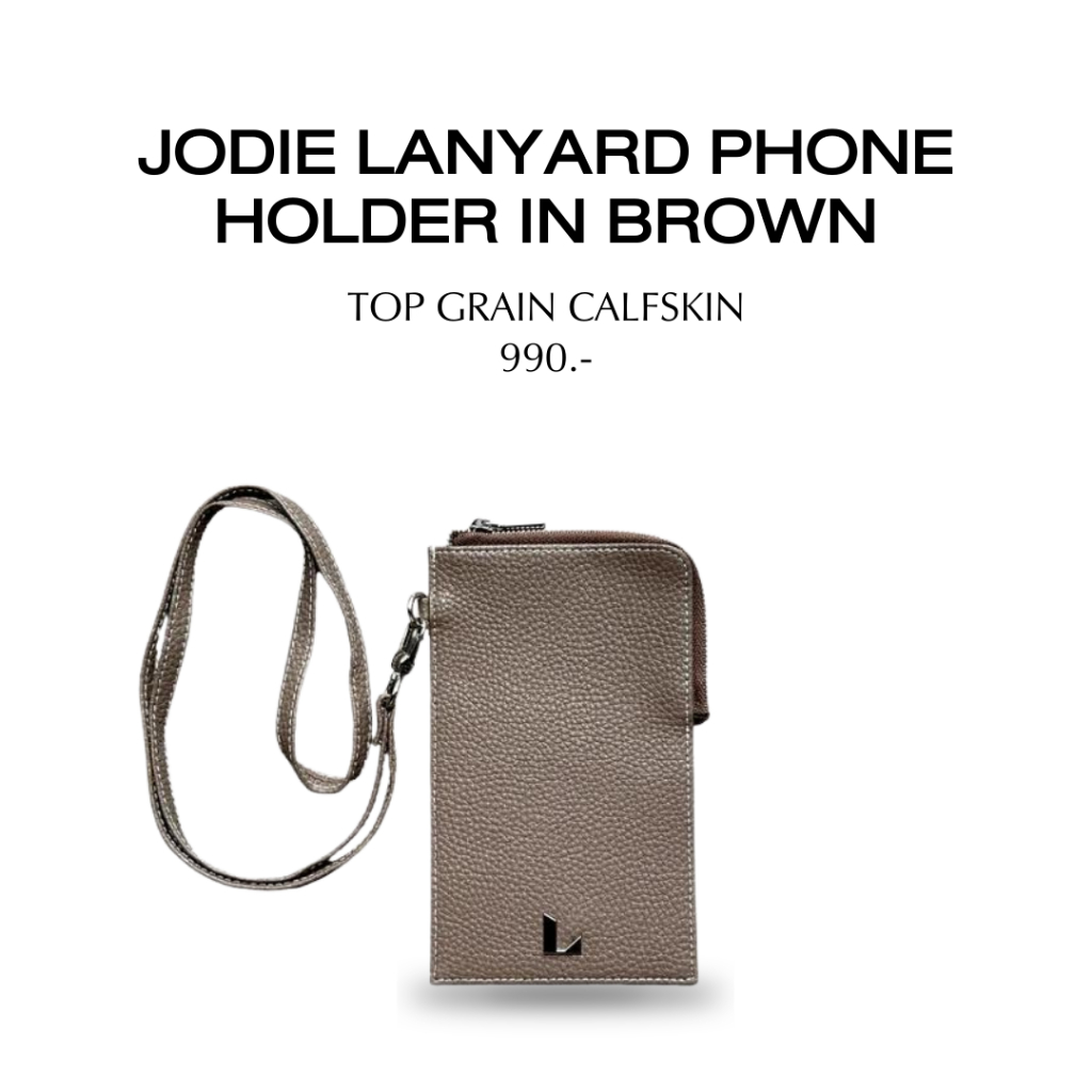 [กระเป๋าหนังแท้] Luster Jodie Lanyard Phone Holder กระเป๋าใส่โทรศัพท์ ...
