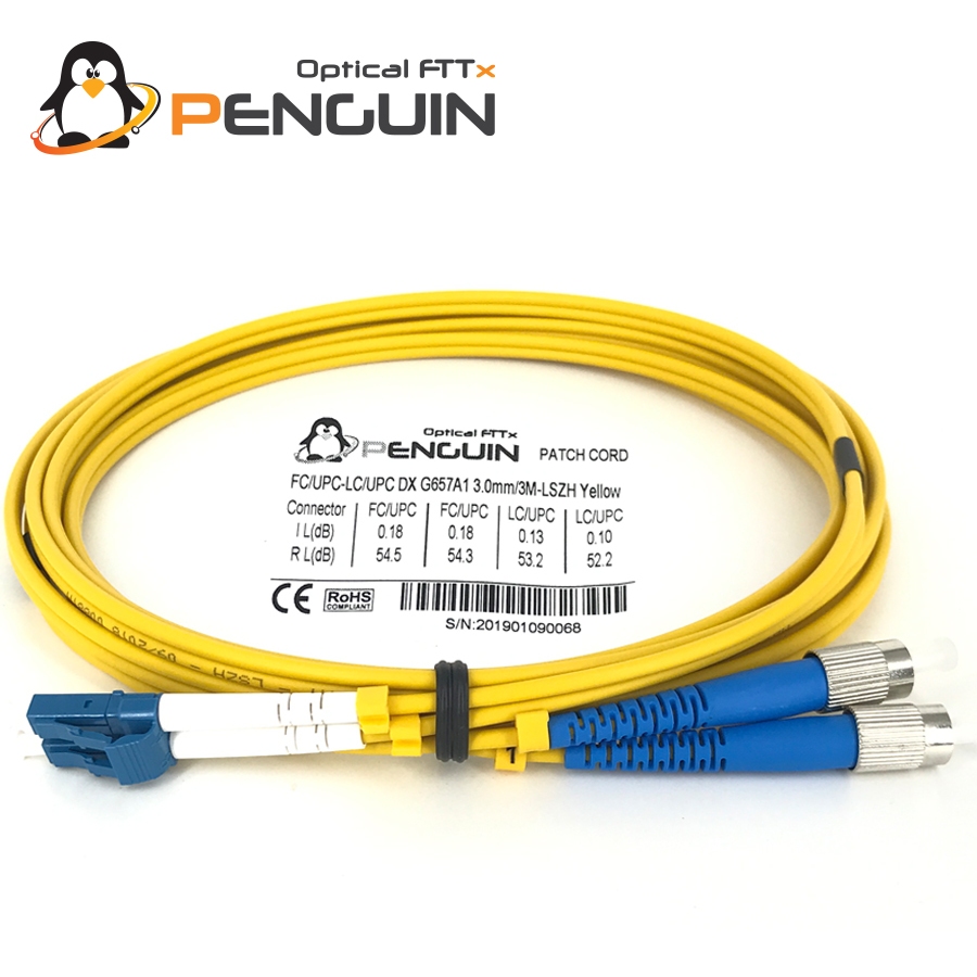 FC-LC (UPC) Single mode 9/125um G.657A1-LSZH Patch Cord ขนาดสาย 3.0 mm ...