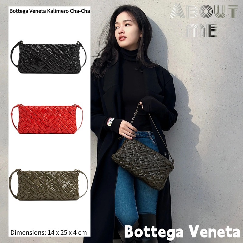 💯บอตเตก้า เวเนต้า Bottega Veneta Kalimero Cha-Cha กระเป๋าถือผู้หญิง BV กระเป๋าสาน | Shopee Thailand