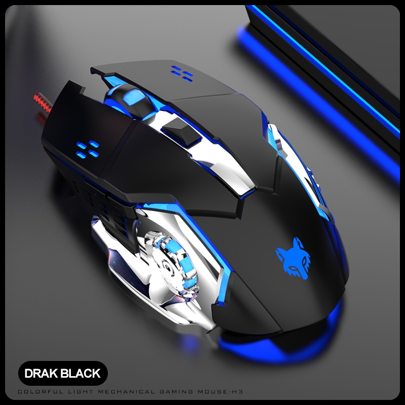 XUNFOX H3 เมาส์เกมมิ่ง เม้าส์แบบมีสาย Wired mechanical gaming mouse RGB light 3600dpi for PC ...