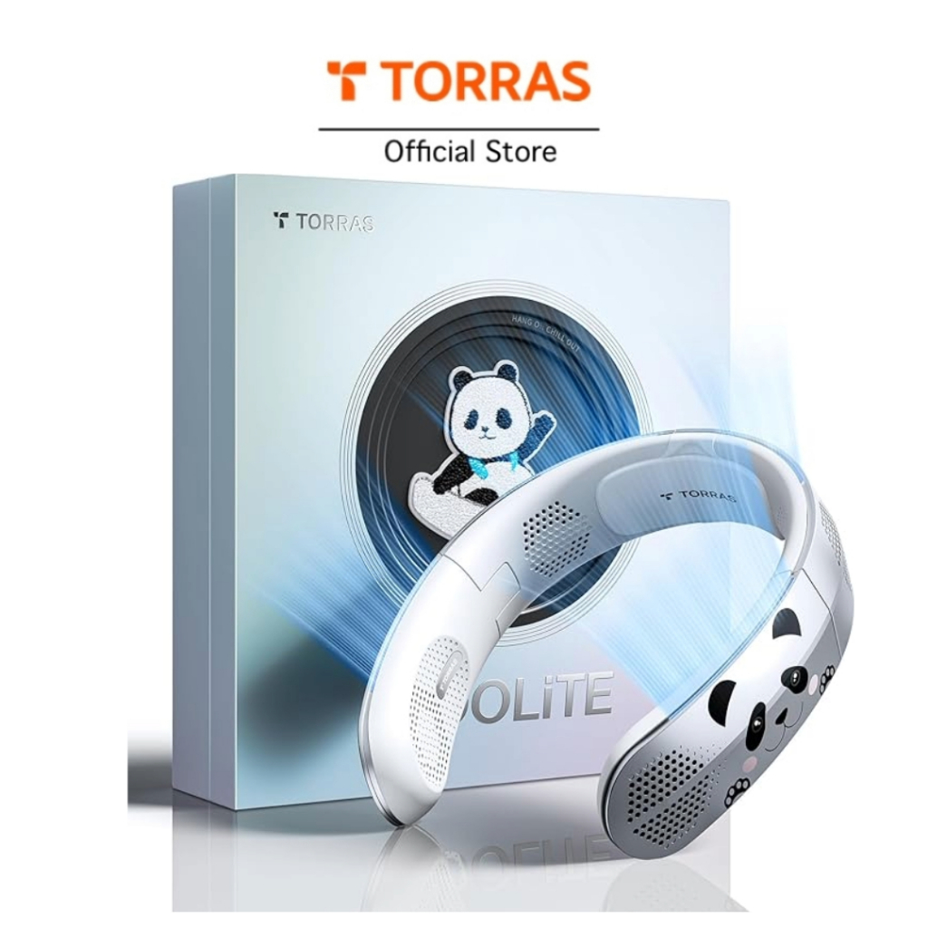 พัดลมคล้องคอ Torras Coolite - Panda Version | Shopee Thailand