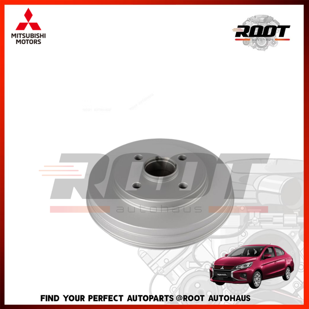 จานดรัมเบรคหลัง MITSUBISHI ATTRAGE ปี 12-23 เครื่อง 1.2 A13A เบอร์ ...