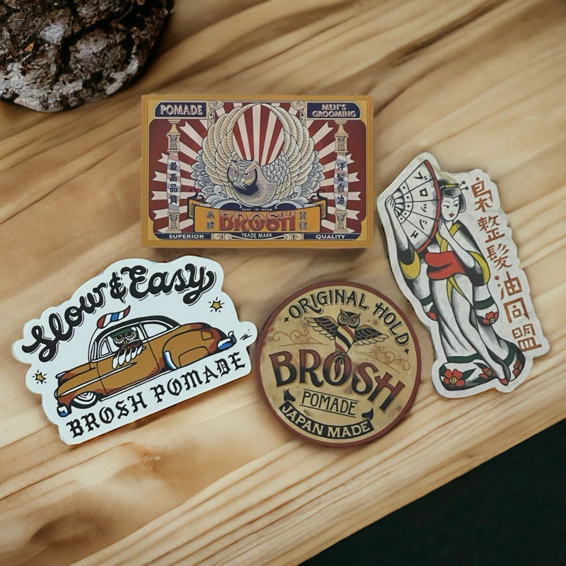 Brosh Pomade Sticker | Shopee Thailand