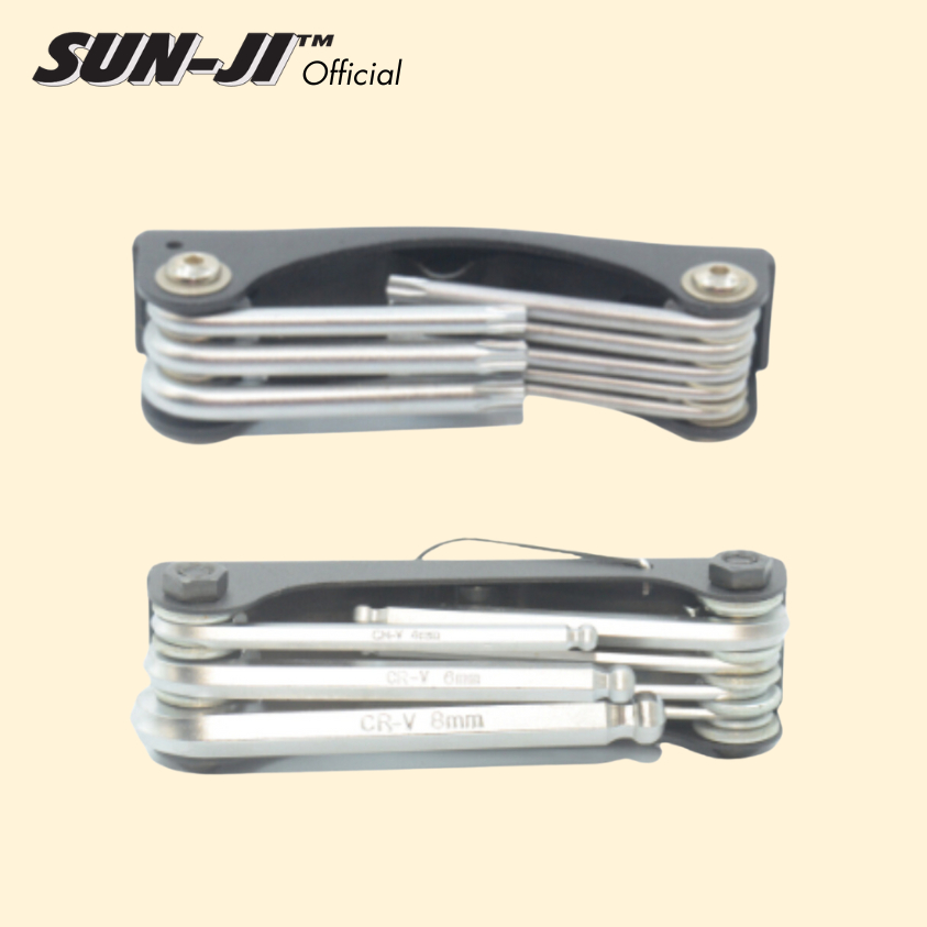 SUN-JI ตลับกุญแจหกเหลี่ยม 8 ตัวชุด ประแจหกเหลี่ยม กุญแจหกเหลี่ยม 🚚 ...