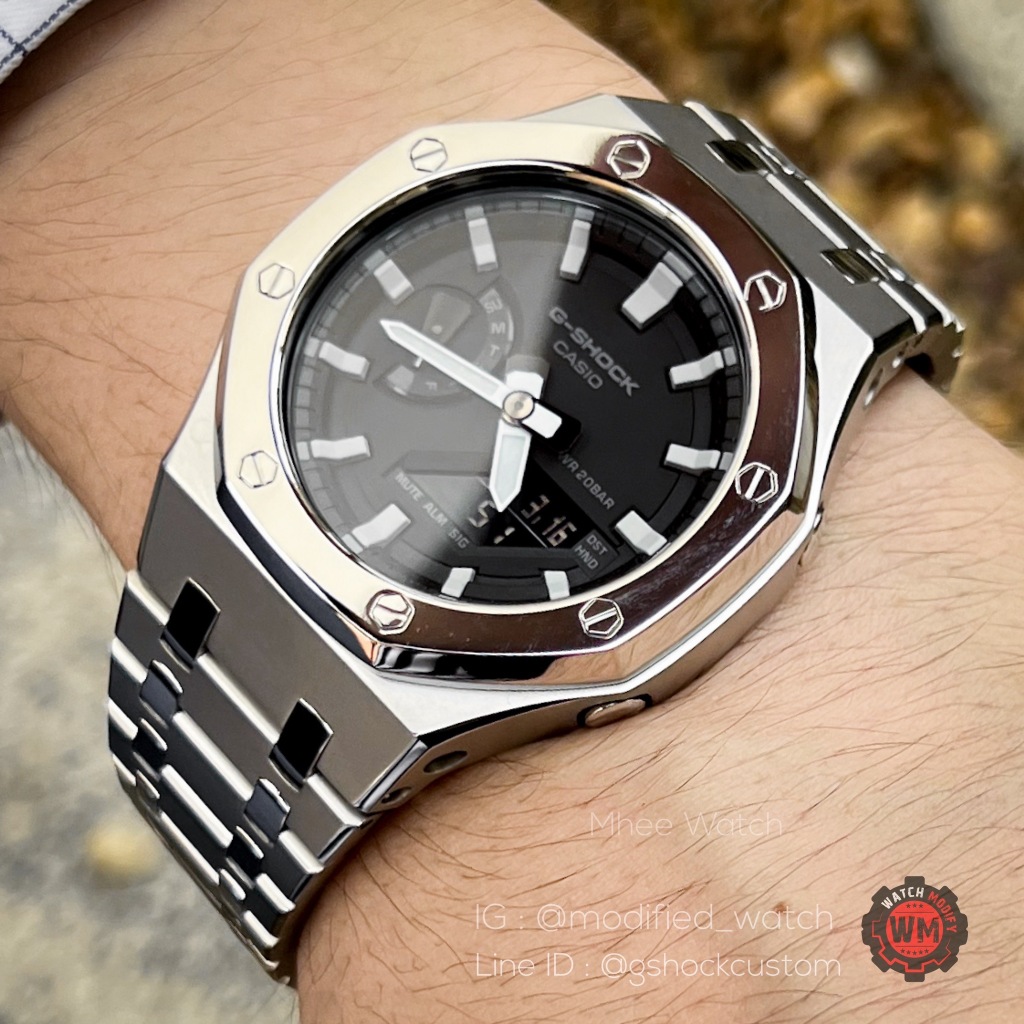G-Shock AP Casioak with Silver Sandblasting Modified Set | Shopee Thailand