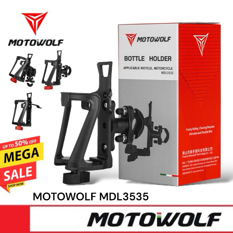 MOTOWOLF MDL 3535(ใหม่) ที่วางแก้วน้ำมอเตอร์ไซด์ ที่ใส่แก้วน้ำ ที่ใส่ ...