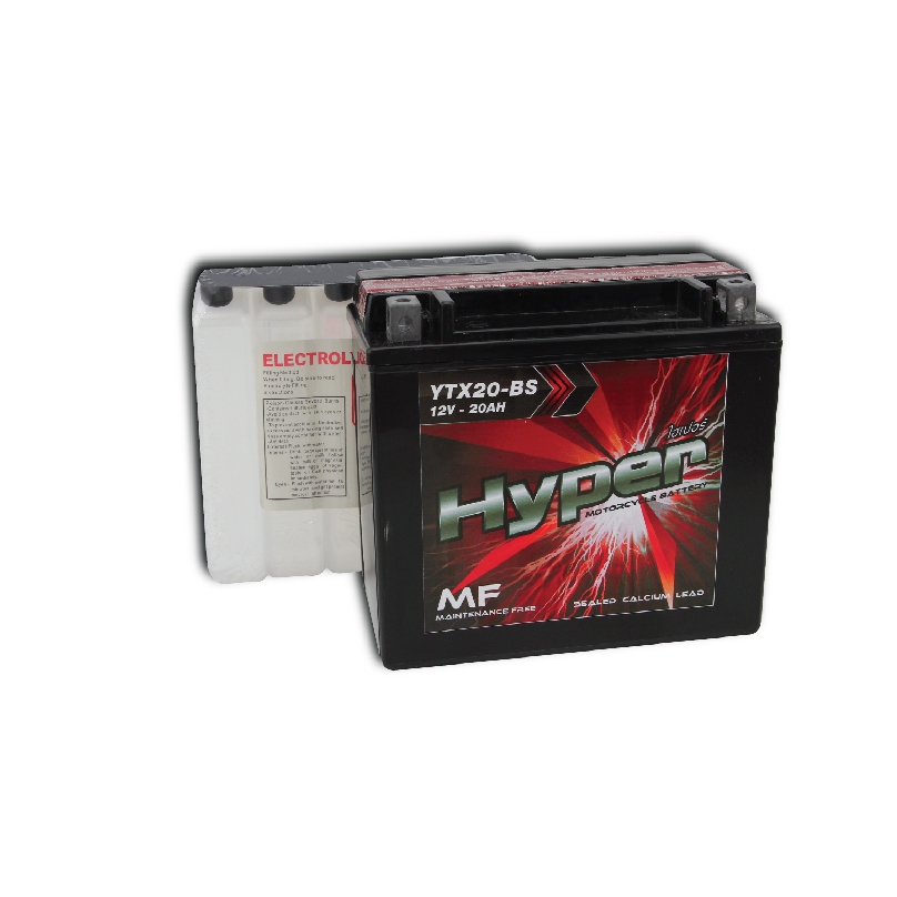 แบตเตอรี่แห้งพร้อมใช้ YTX20-BS 12V-20AH สำหรับ GOLDWING ,XV1600 ,JET ...