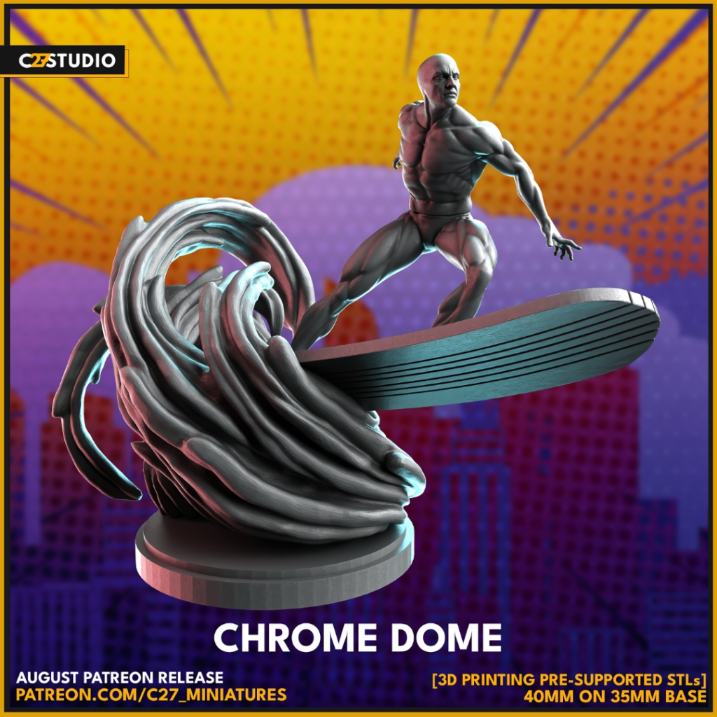 Chrome Dome - Cosmic / 40mm scale 3D printed miniature C27 | Shopee ...