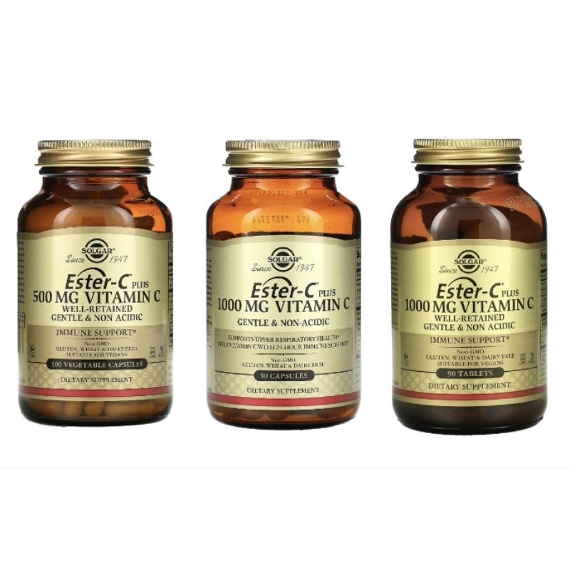 ล็อตใหม่ exp 2026 วิตามินซี Solgar Ester-C Plus Vitamin C with Citrus ...