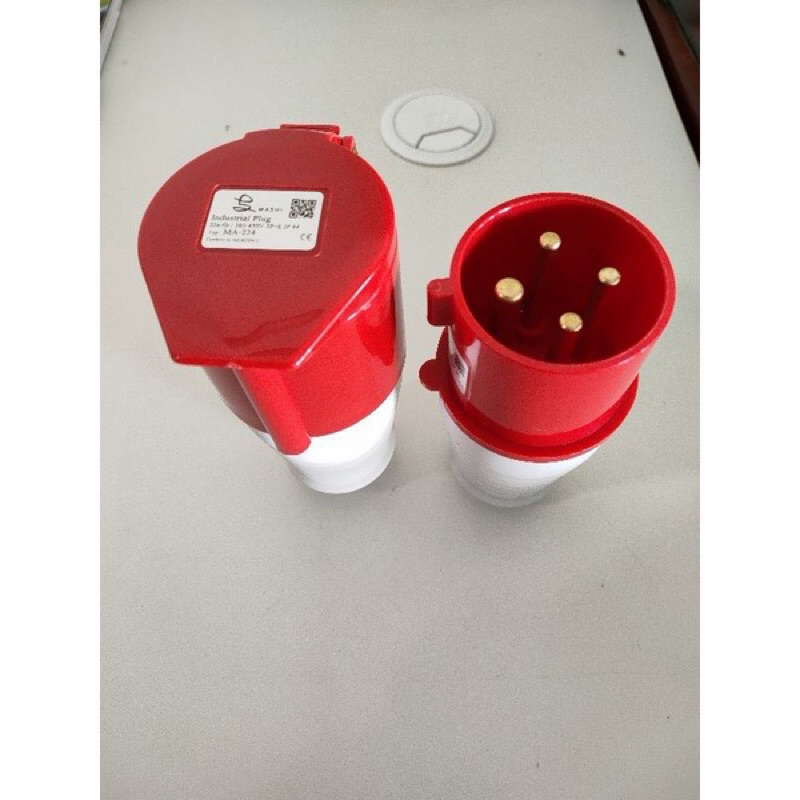 ปลั๊กเพาเวอร์ PowerPlug 32A 4ขา สีแดง ตัวผู้ , ตัวเมีย , เมียพนัง | Shopee Thailand