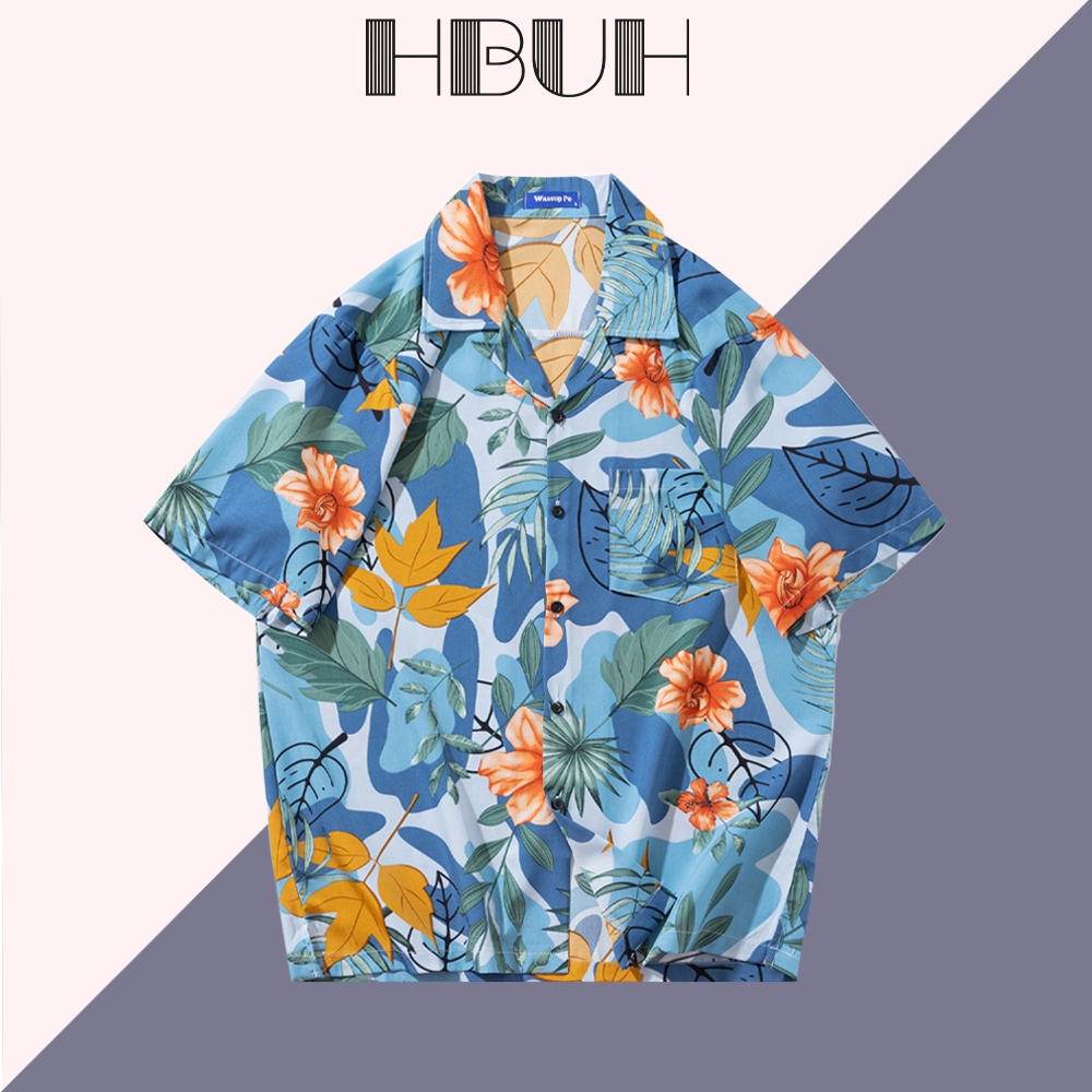 HBUH เสื้อฮาวาย เสื้อเชิ้ตสงกรานต์ลายดอก hawaiiสไตล์เกาหลี | Shopee ...