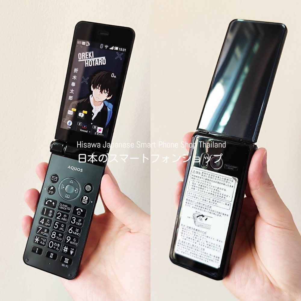 SHARP AQUOS K-TAI 2 (602SH) สีดำ มือถือฝาพับญี่ปุ่น โทรในไทยได้ หายาก - SoftBank/Y!mobile #5383 ...