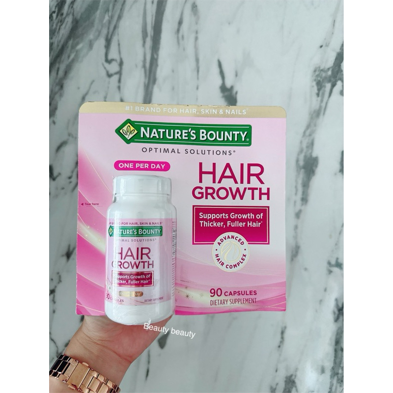 Nature's Bounty Optimal Solutions Hair Growth, 90 Capsules | Shopee ...