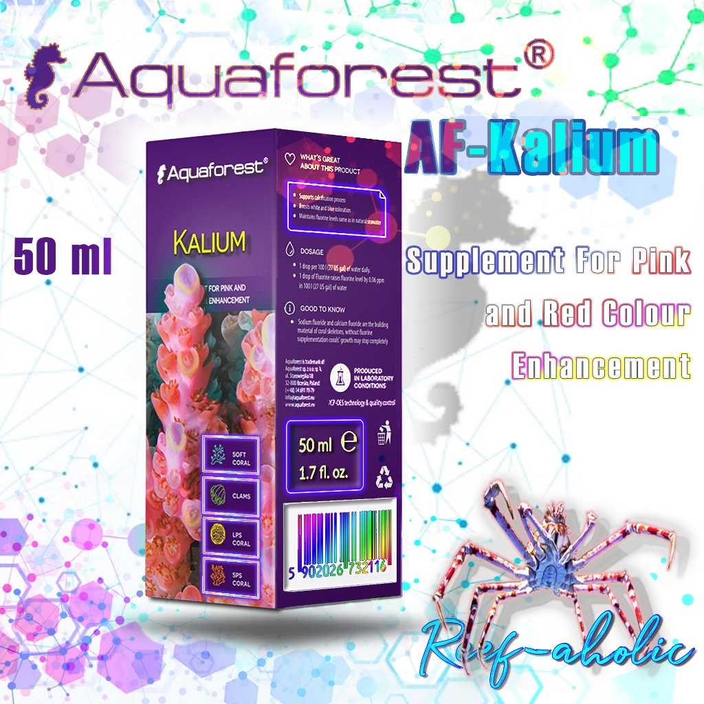 Aquaforest Kalium 50ML โพแทสเซียมเข้มข้น ชดเชยระบบประสาทของปะการัง เหมือนคนได้กาแฟตอนตี 4 มันสด ...
