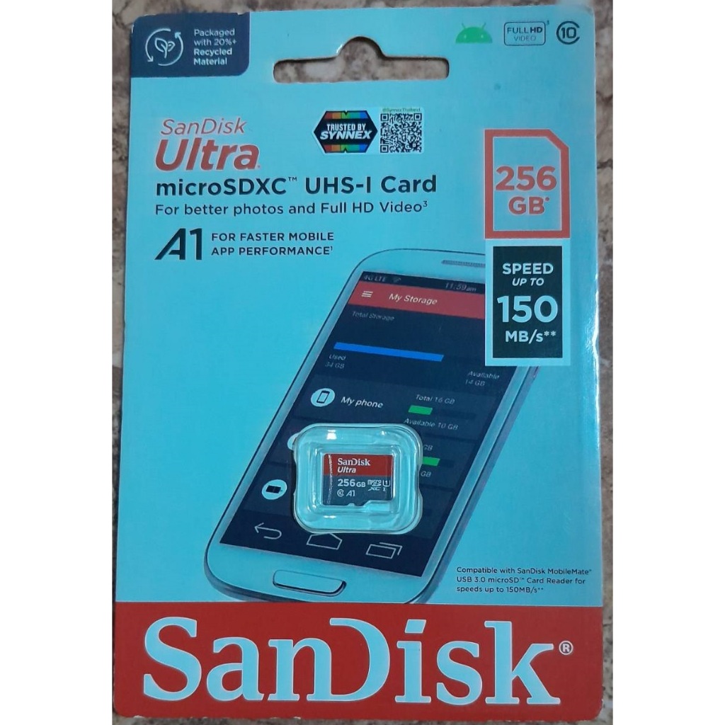 256 GB MICRO SD CARD (ไมโครเอสดีการ์ด) SANDISK ULTRA MICROSDXC UHS-I ...