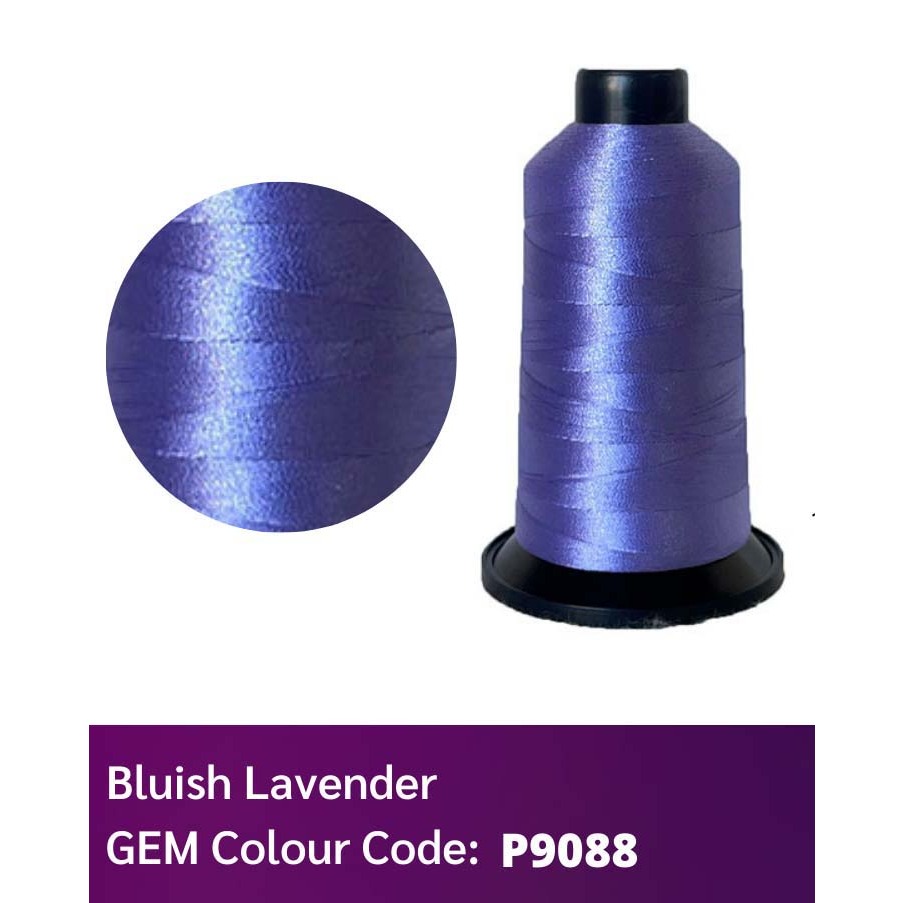 ไหมปัก GEM Embroidery Thread โทนม่วง Purple ซักฟอกสีไม่ตก 3,000 เมตร ...