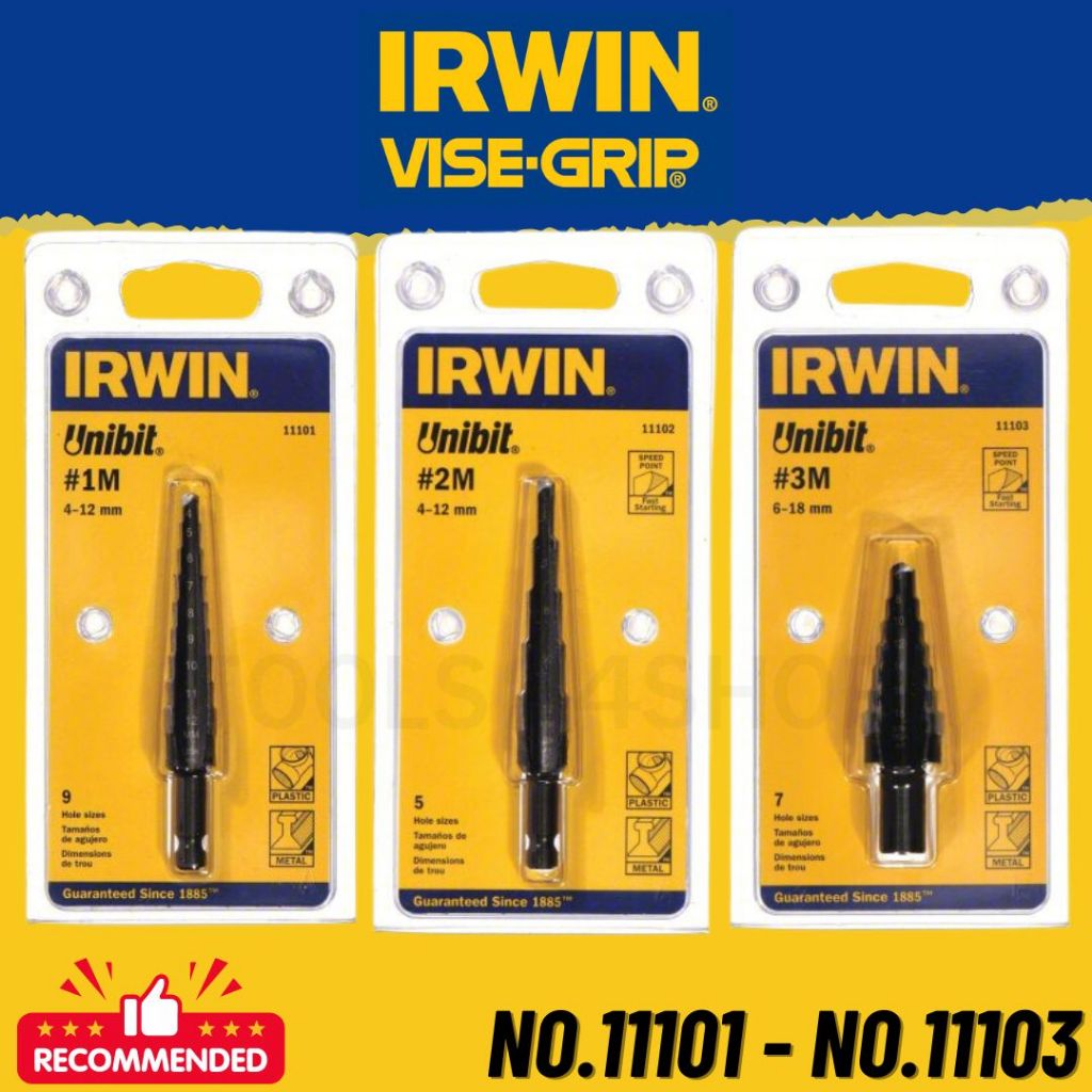 IRWIN ดอกสว่านเจาะคว้านรู Step Drill รุ่น Unibit #M1 - M5 | Shopee Thailand