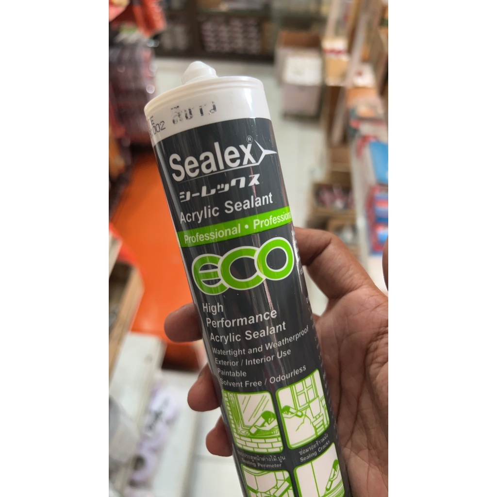 อะคริลิค ซีลแลนท์ ยาแนว Sealex eco สีขาว 450 กรัม เหมาะสำหรับ ใช้ยาแนว อุดร่อง รอยต่อ วงกบ ไม้ ...