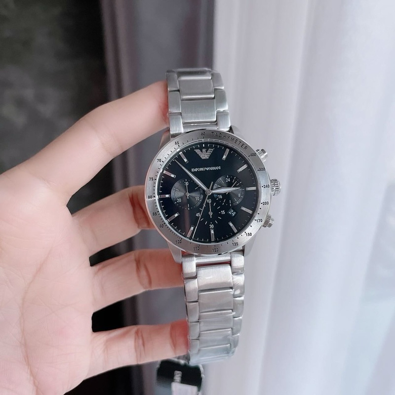 Emporio Armani AR11241 (43mm) Chronograph Watch ประกัน cmg | Shopee ...