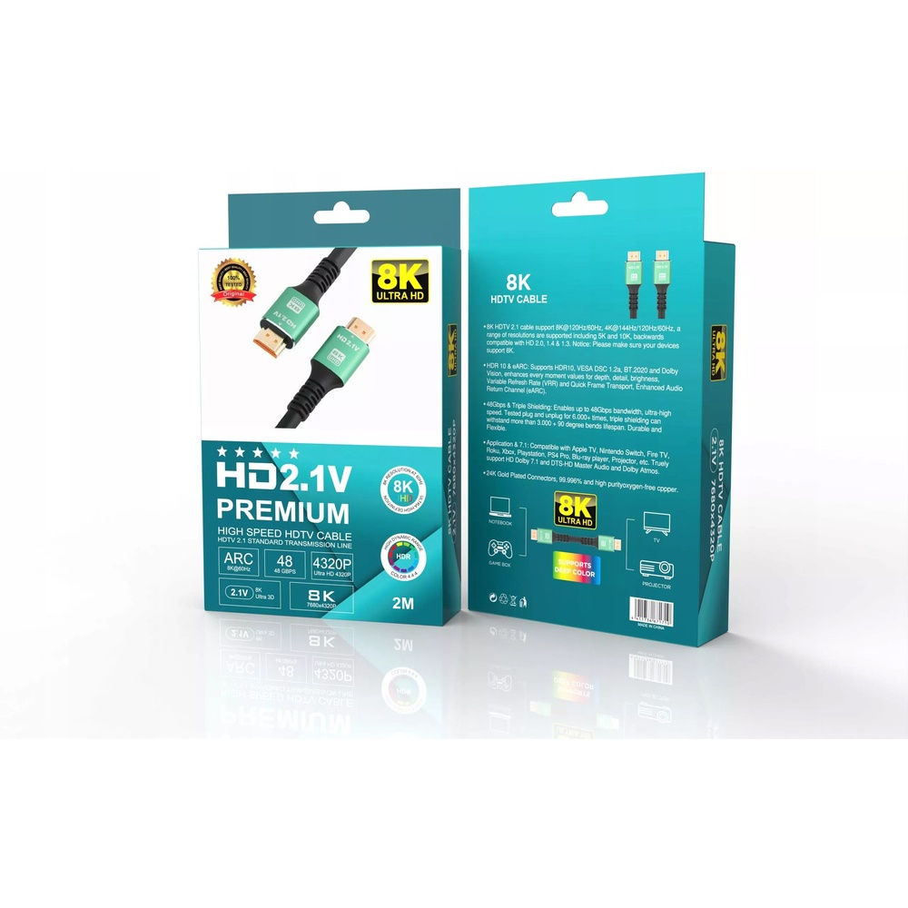 ็8K Premium HD 2.1V สาย HDMI Ultra High Speed 8K 120Hz Cable | Shopee ...