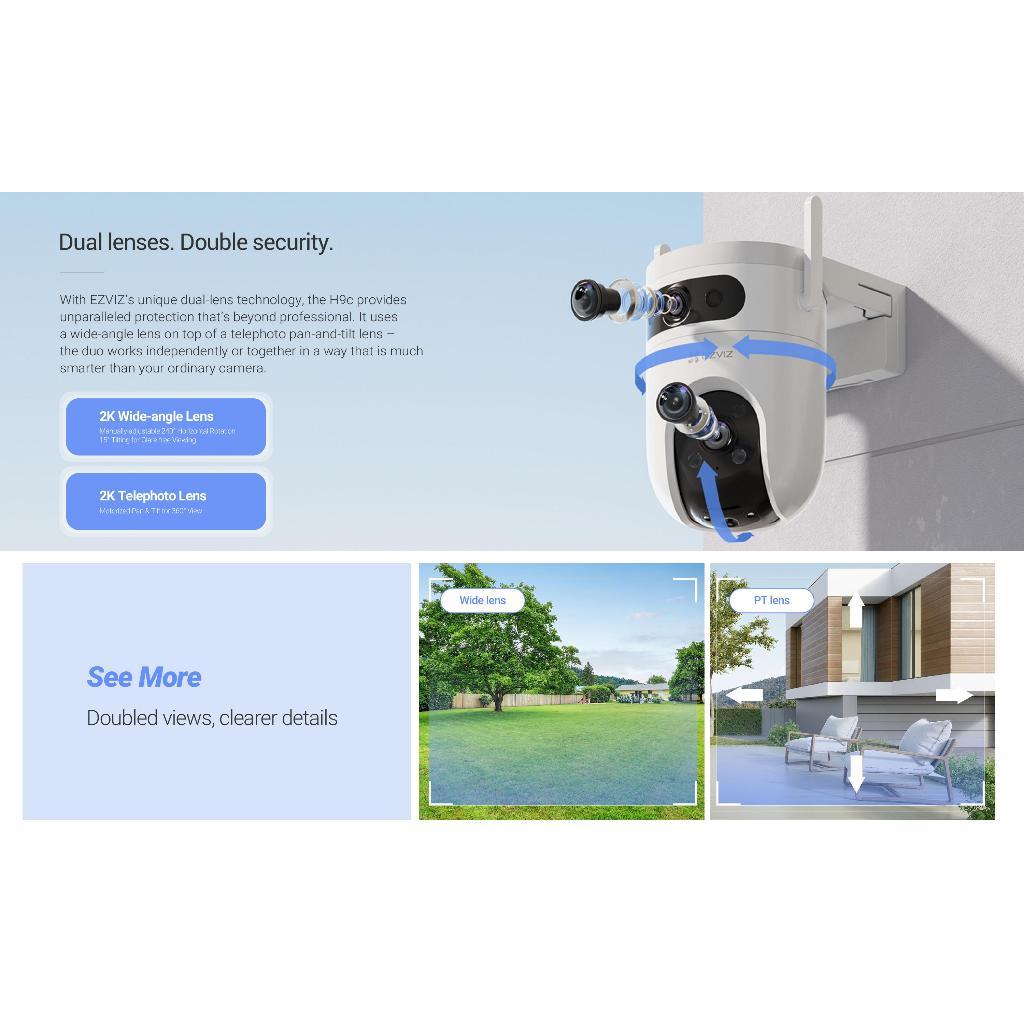 Ezviz รุ่น H9C 10MP Dual Lens (5MP+5MP) Smart Wi-Fi AI-Powered : กล้อง ...