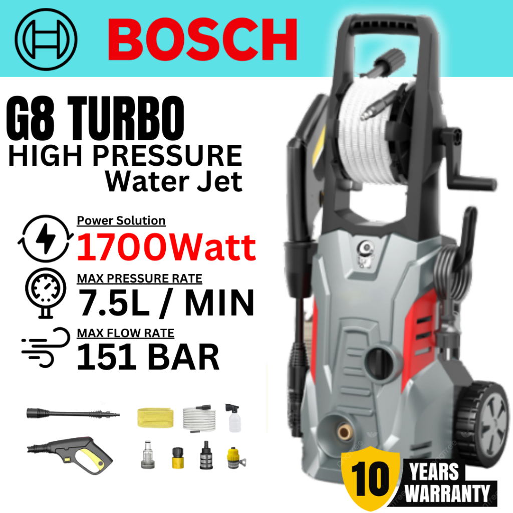 Bosch Water Jet G7 / G8 TURBO เครื่องฉีดน้ำแรงดันสูง เครื่องล้างรถ ...