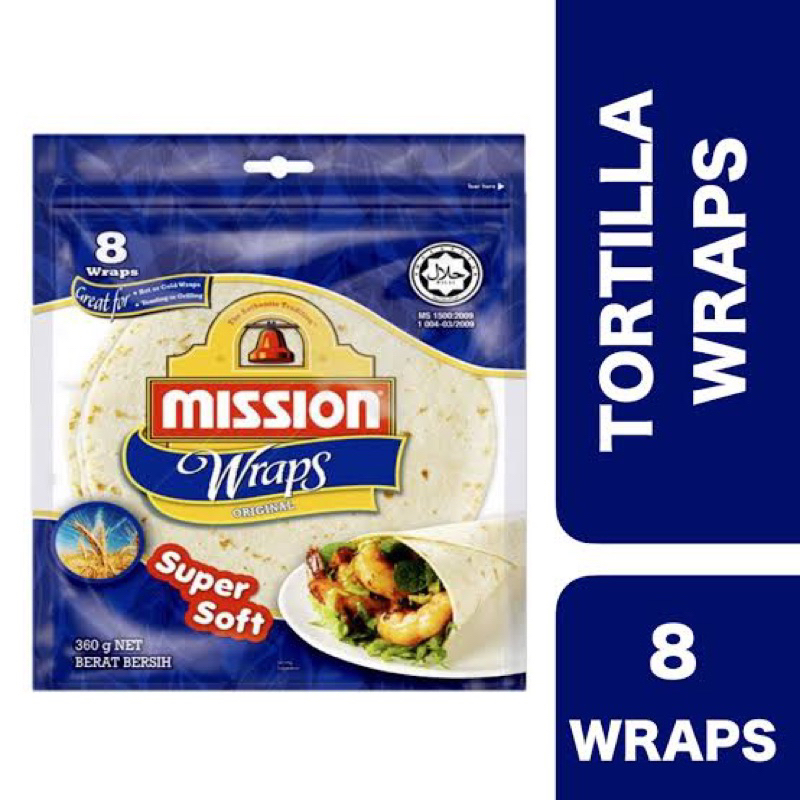 mission super soft wraps original 360 g. fl แผ่นแป้งสูตรดั้งเดิม นำเข้า ...